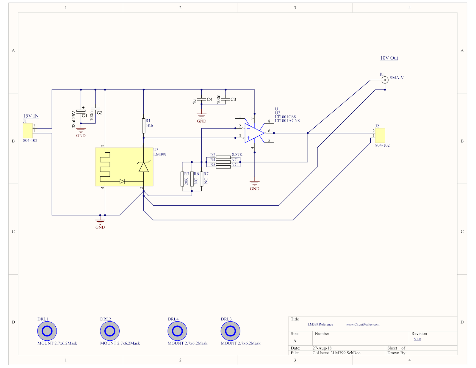 Embedded Engineering : DIY Open Source LM399 10V Voltage Reference