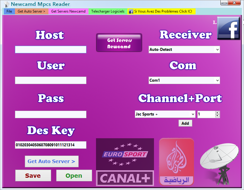 أفضل برنامج شرينغ يجلب السيرفرات و يشغلها دون عناء 2013 Newcamd Mpcs ...