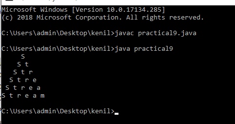 Practical 9 : Write an interactive program to print a string entered in ...