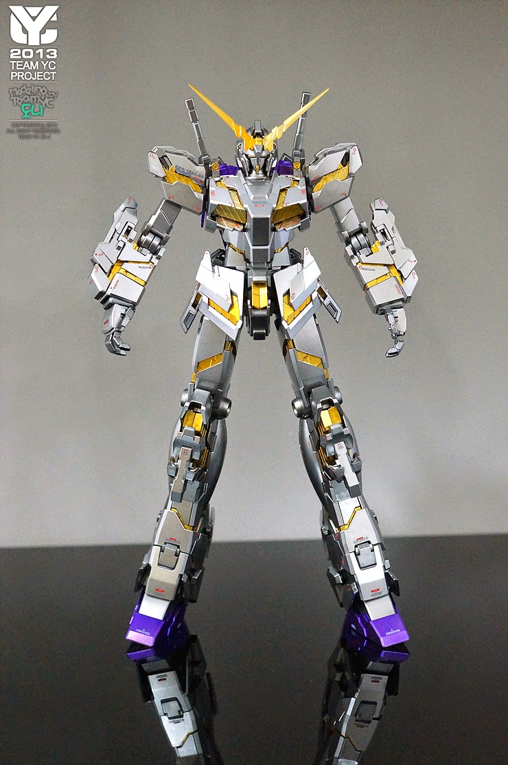 MG 1/100 Full Armor Unicorn Gundam Ver. Ka "Metallic Silver" Painted Build