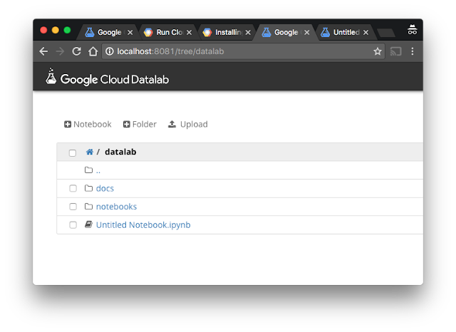 Google Cloud Platform 사용하기 - Google Cloud Datalab을 개인 노트북에 설치하는 방법