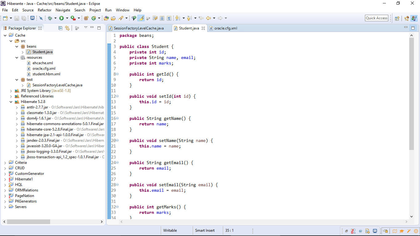 Exception in thread "main" org.hibernate.service.spi.ServiceException: Unable to create ...
