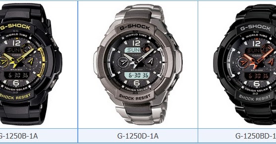 JAM TANGAN ONLINE STORE: CASIO G-SHOCK GRAVITY DEFIER G-1250 SERIES