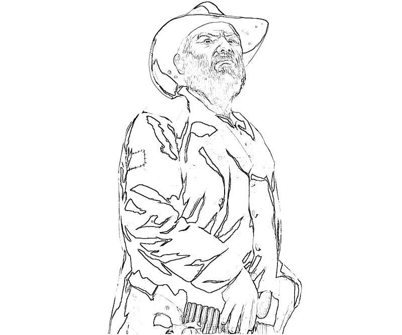 Red Dead Redemption John Marston Drawings Sketch Coloring Page