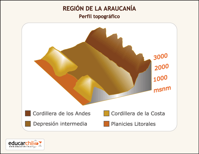 Chile en el siglo XX: Macroformas del relieve de Chile