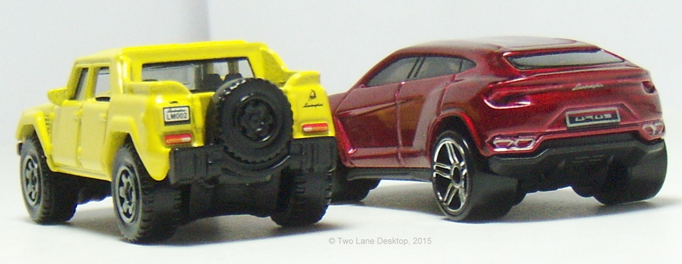 Matchbox Lamborghini LM002 and Hot Wheels Lamborghini Urus