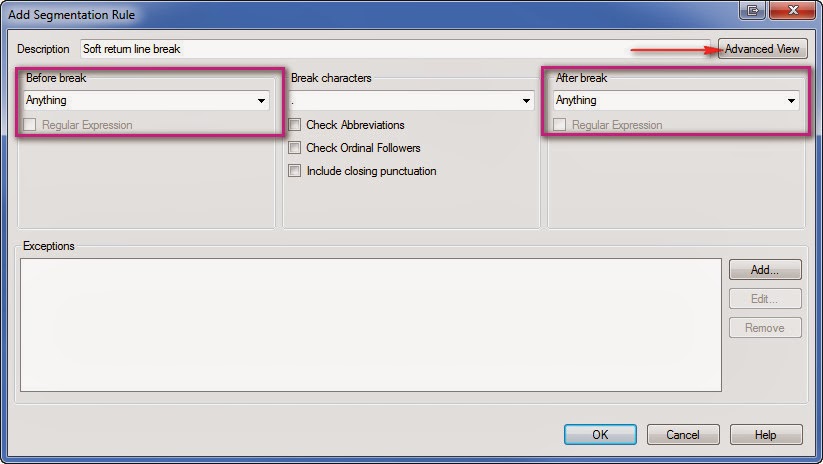 Nora Díaz on Translation, Teaching, and Other Stuff: Adding a Soft Return Segmentation Rule to ...