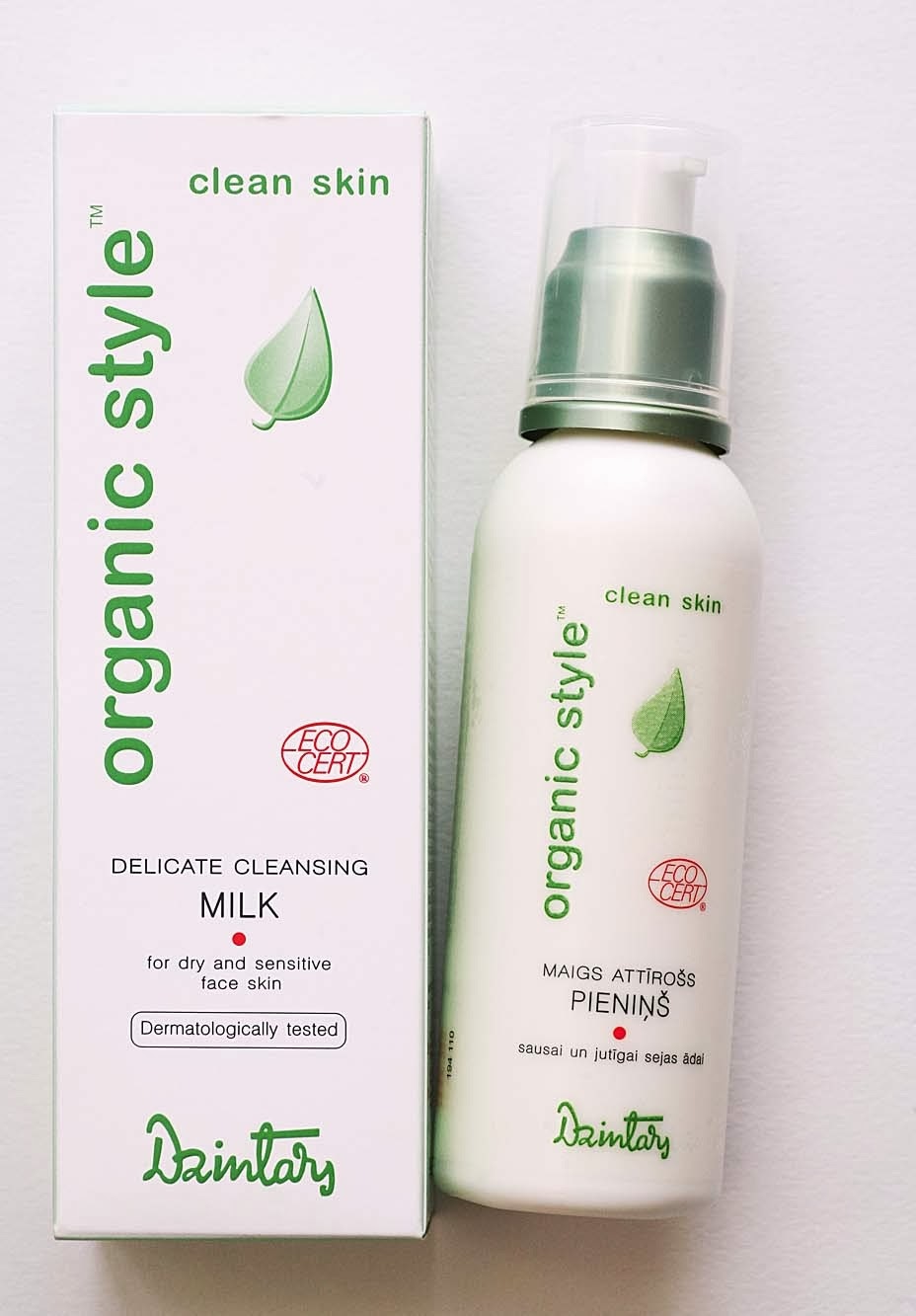 bubelle: DZINTARS, Organic Style delicate cleansing milk