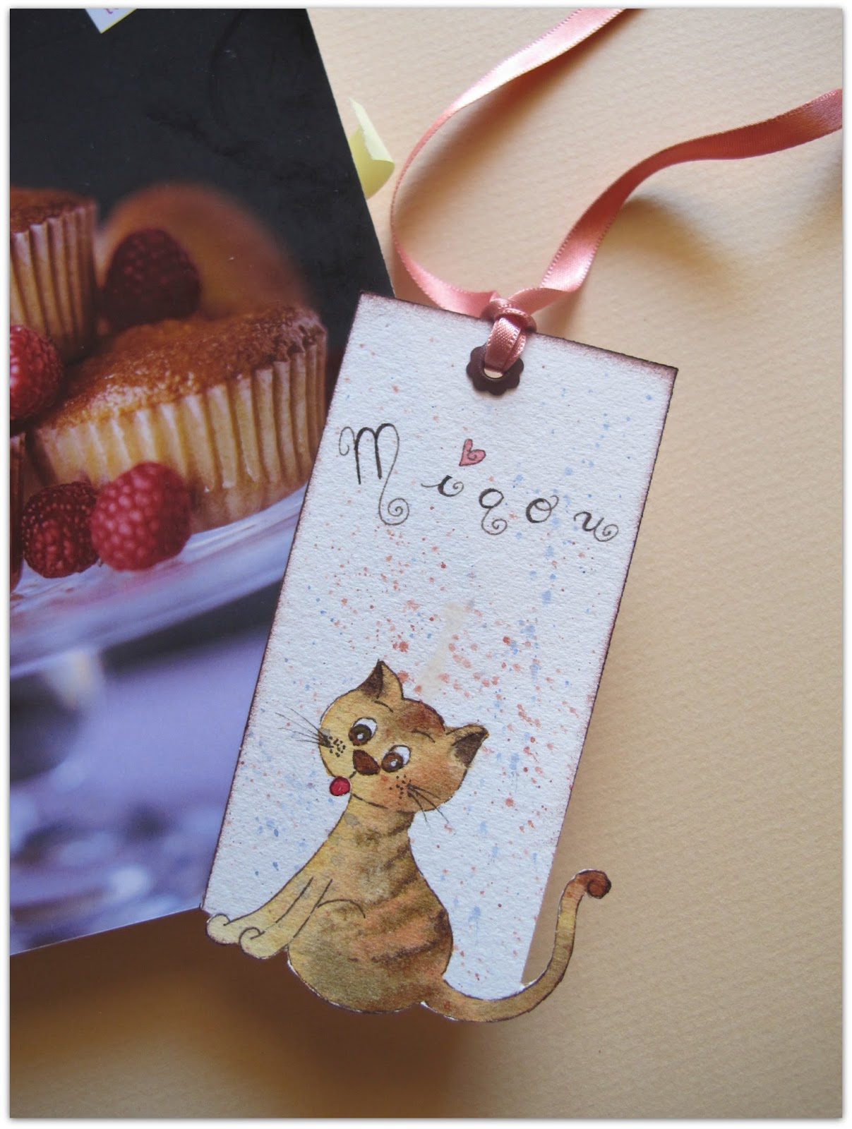 MA PETITE PLANETE: marque page chat - aquarelle