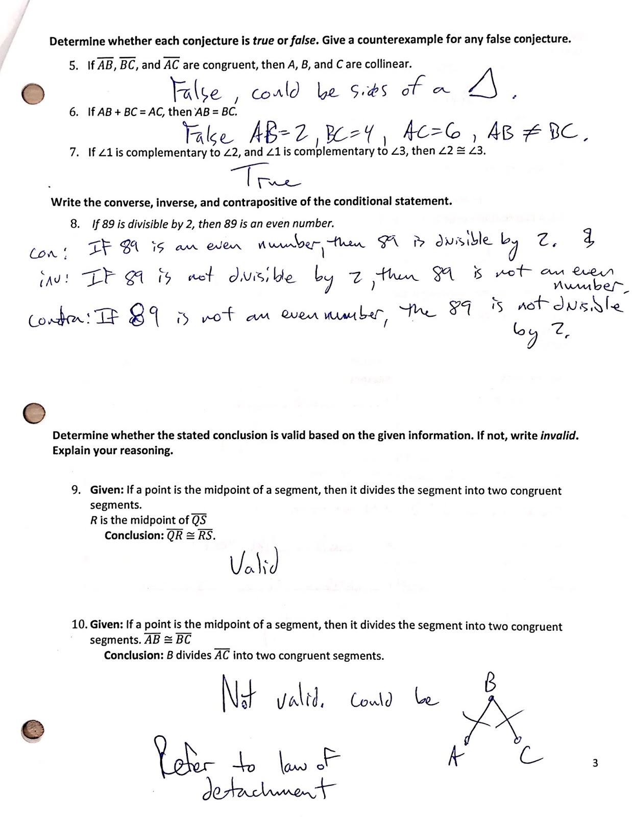 Mr. Suominen's Math Homepage: Geometry Practice Final Answers Mr. Suominen's Math Homepage: Geometry Practice Final Answers
