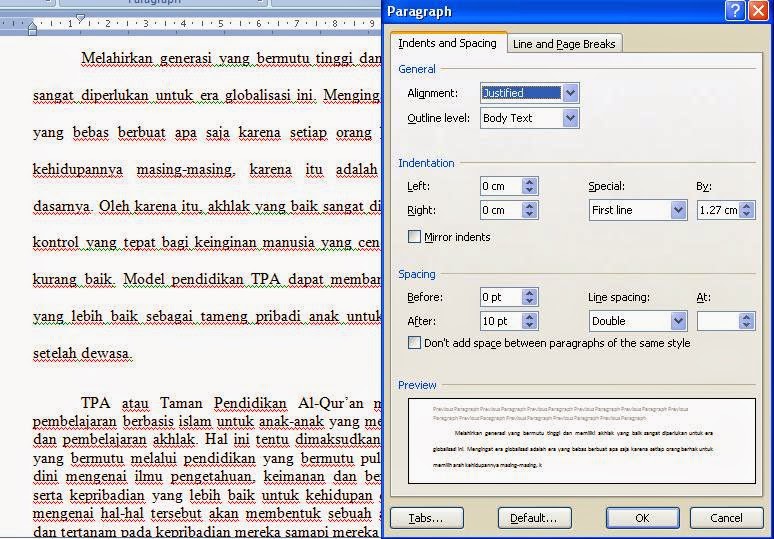 Cara Mengatur Line Spacing / Spasi Baris Paragraf Microsoft Word