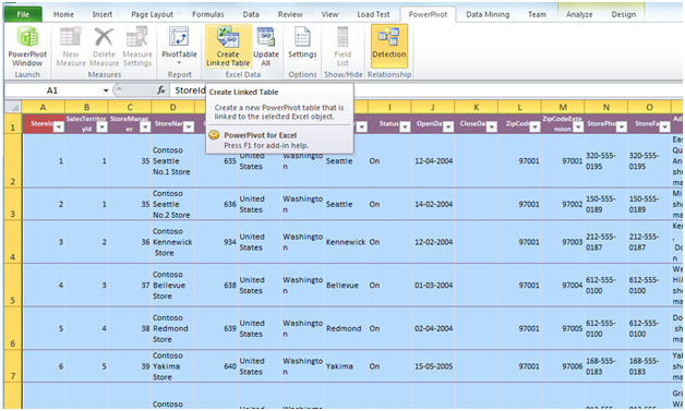 SQL, BI, and Information Management: A Simple Tutorial on PowerPivot (1)