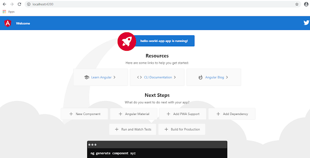 Angular First App Hello World Example