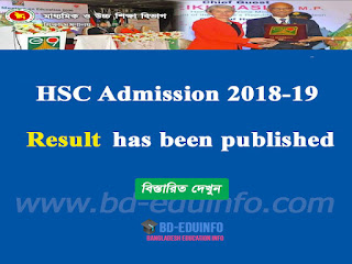 HSC 2018-19 Admission Result and Selection Confirmation Process Has ...