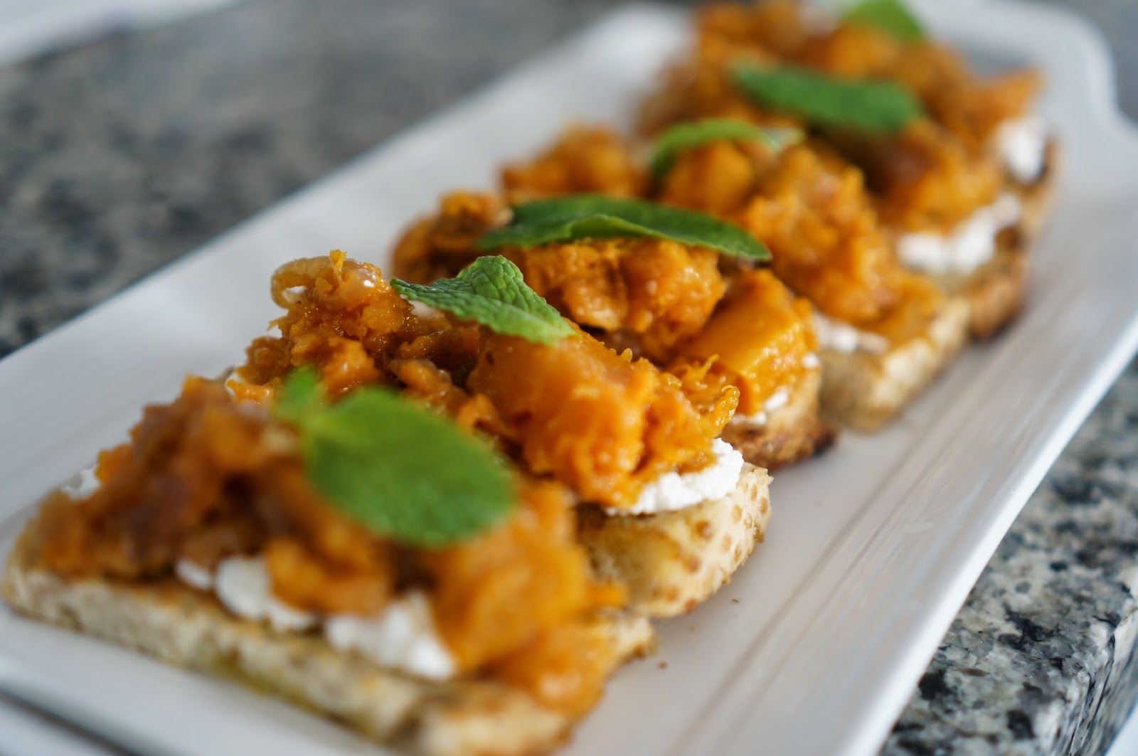 Life By Appointment: Smashed Squash Toasts with Cider Vinegar and Ricotta