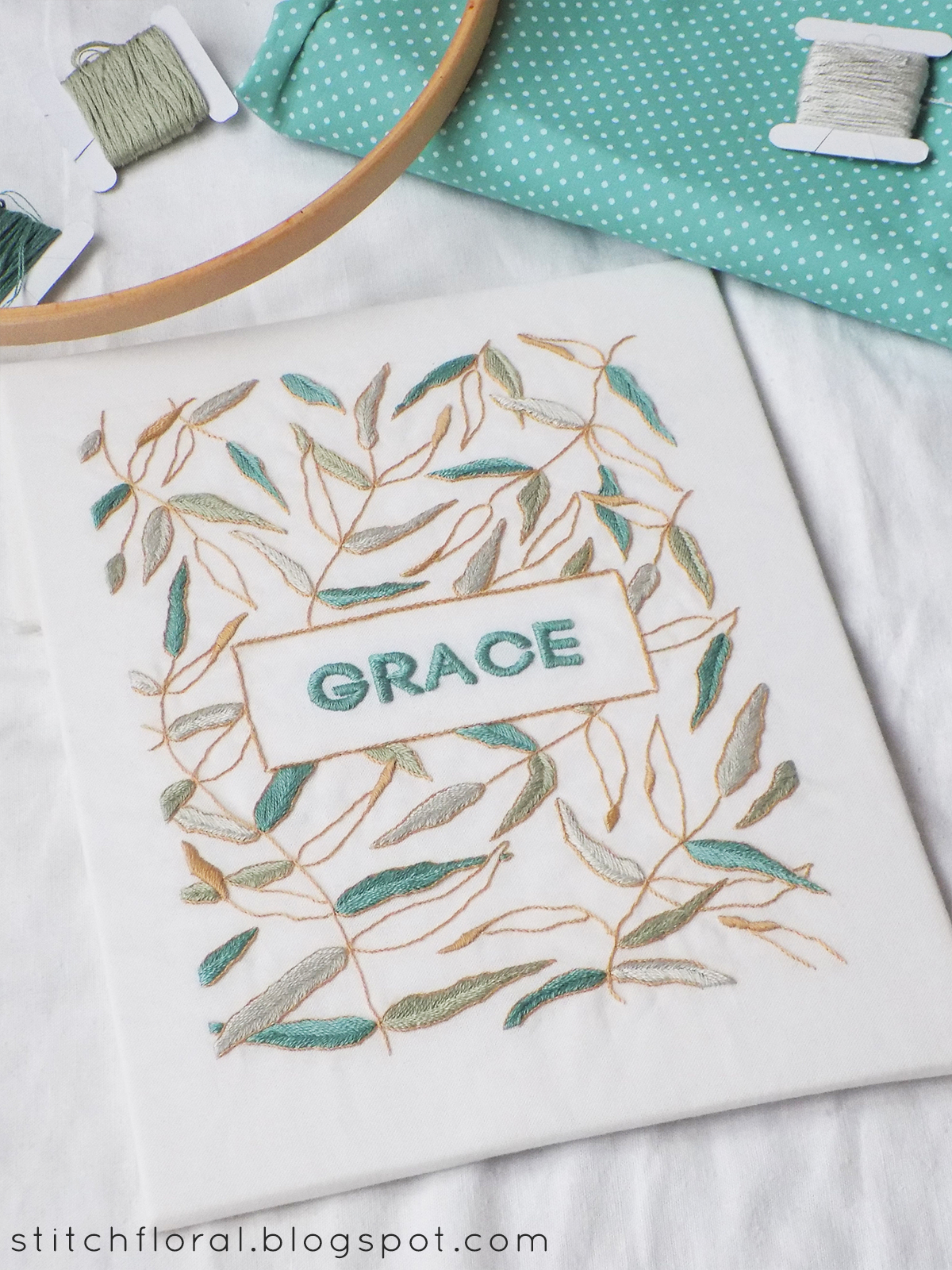 GRACE: free embroidery pattern - Stitch Floral