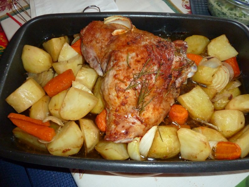 Perna de Peru no forno - O Mundo de Kali