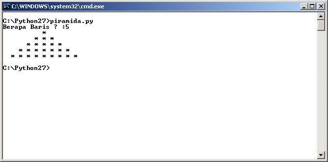 Membuat Program Piramida dengan Inputan Pada Python | YudhaArt
