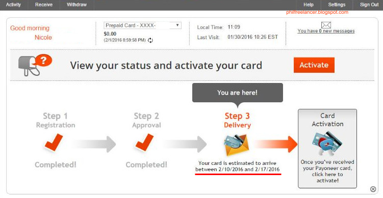 Freelancing in the Philippines: Payment Method: Payoneer