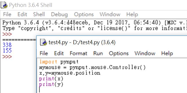 ERIC YANG'S NOTEPAD: Python - How to get mouse X, Y pos in screen by ... ERIC YANG'S NOTEPAD: Python - How to get mouse X, Y pos in screen by ...