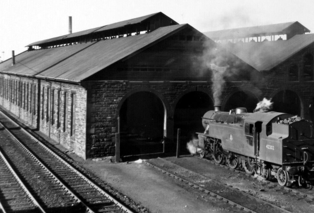 Tour Scotland: Old Photograph Steam Locomotive Railway Sheds Ayr Scotland