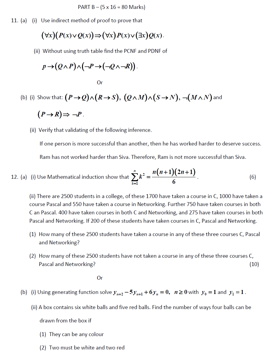 MA2265 Discrete Mathematics April May 2011 Question Paper - University ...