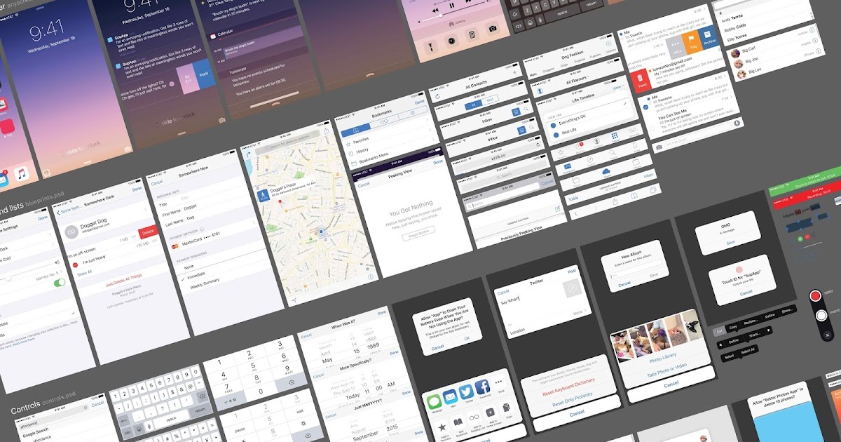 IOS 10 UI Kit by Ozzik