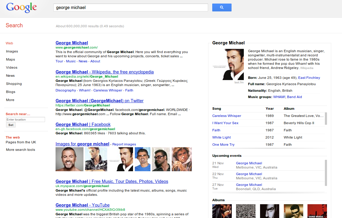 Cambios en la interfaz de Google para 2013