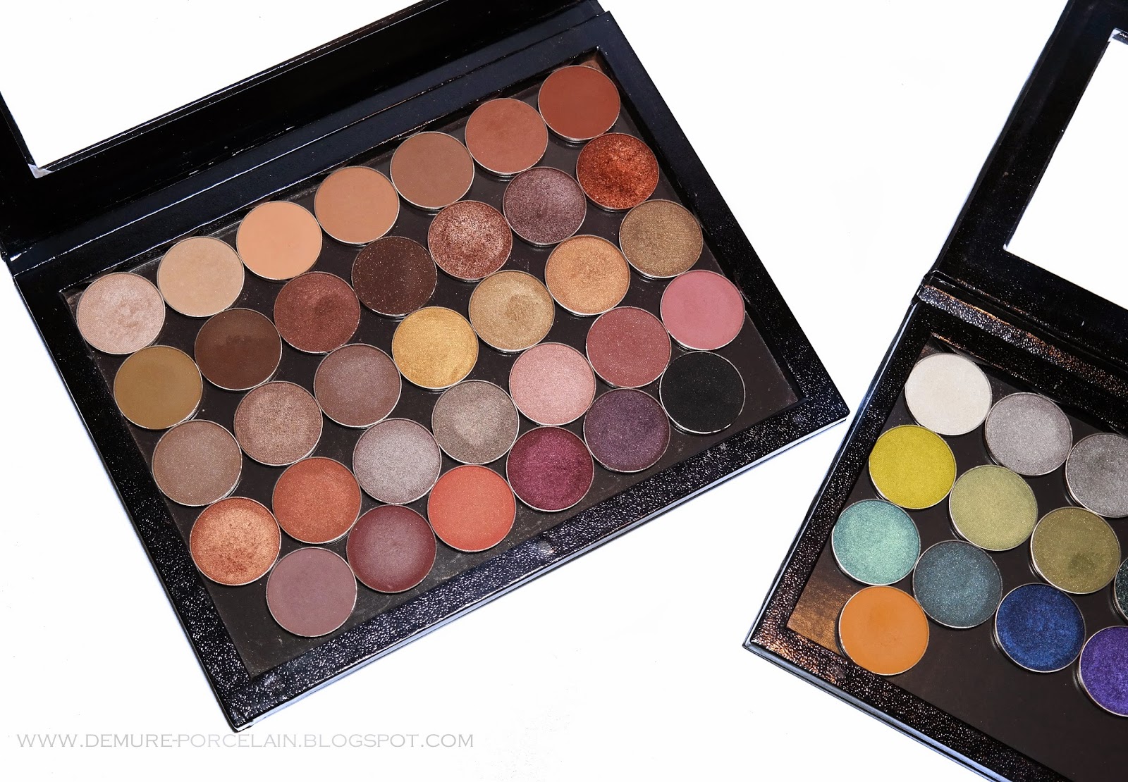 Demure Porcelain: { Review + Swatches } My Makeup Geek Eyeshadow Collection