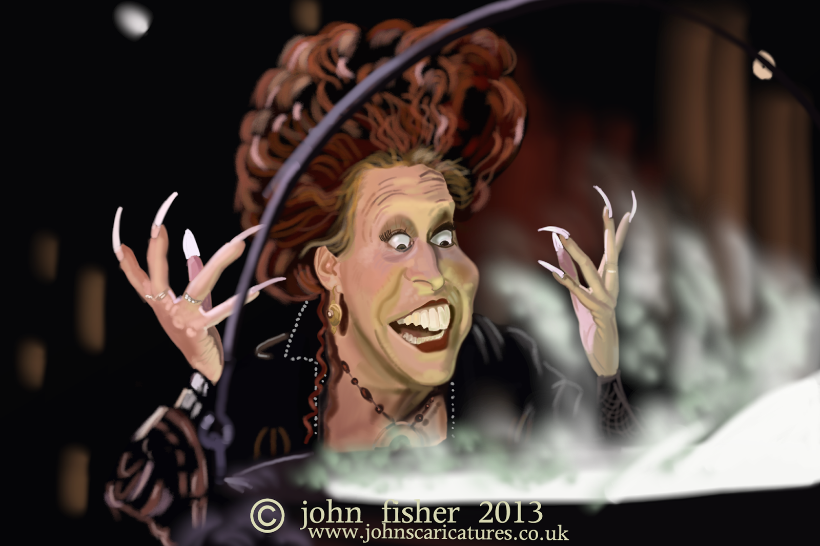 The Art of John Fisher: Bette Midler....in Hocus Pocus..