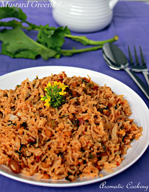 Aromatic Cooking: Mustard Greens Rice
