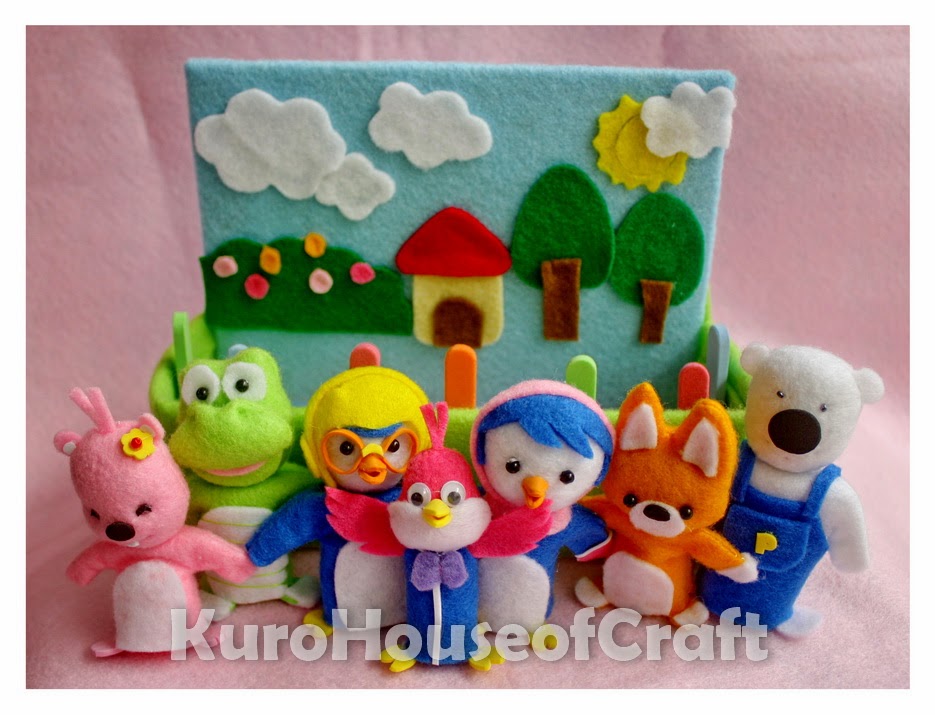 KuroHouse of Craft: Pororo and friends Clay Figures { Cake Topper }