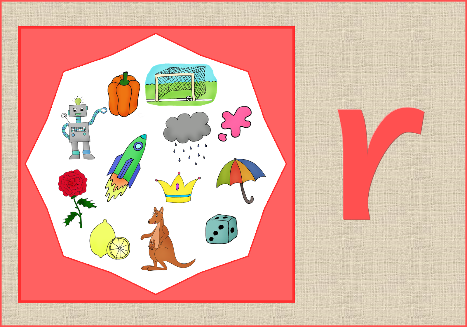 Bildkarten zu Rr, Ff und Nn - Frau Locke