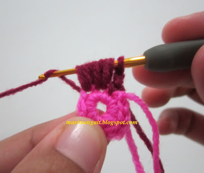 PROJEK 2 : MENGAIT BUNGA BERKELOPAK (PETAL PUFF) ~ Mari Belajar Mengait....