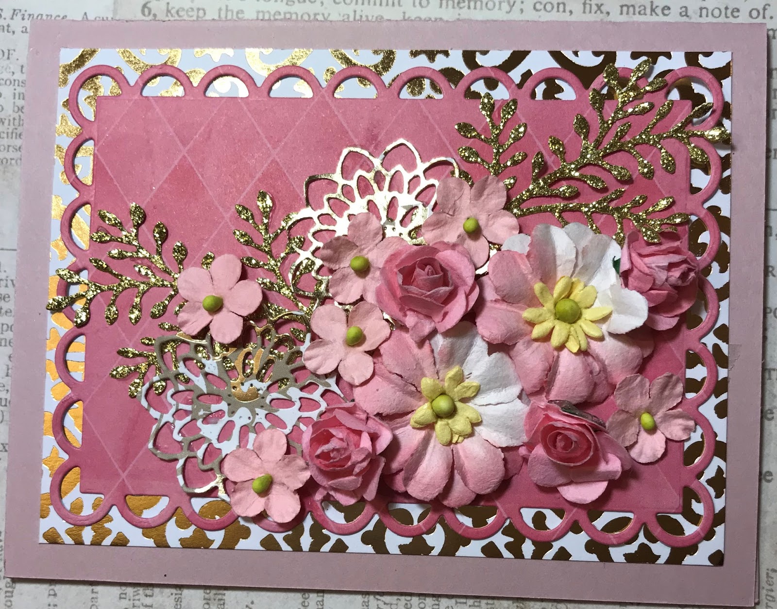 Paperie By Jennifer: Pink Flower Card