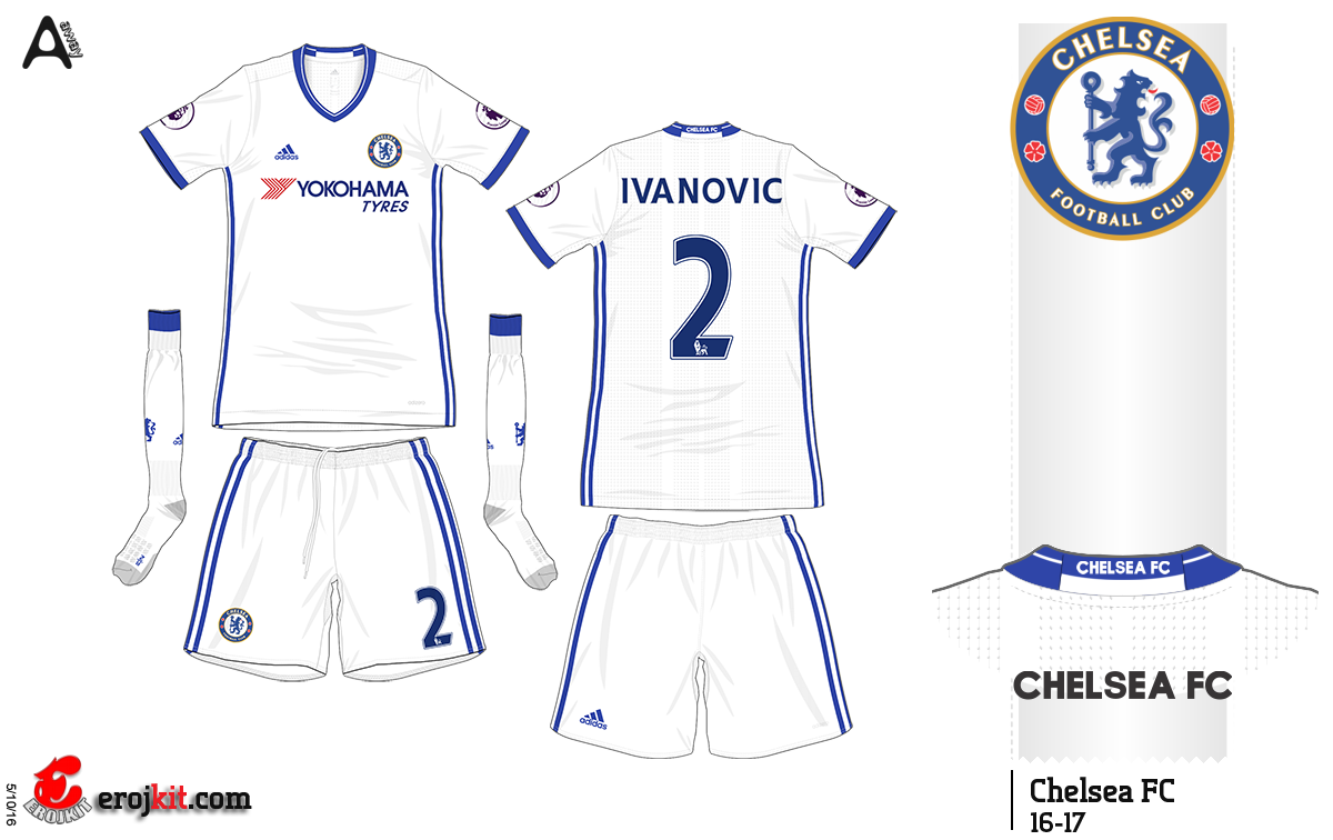 Kit Design, by eroj: 2016-17 Chelsea (Home, Away e Third)