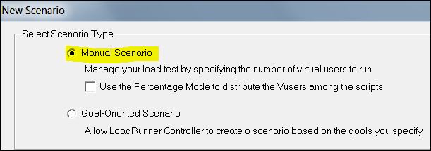 LoadRunner - Manual Scenario - How to prepare