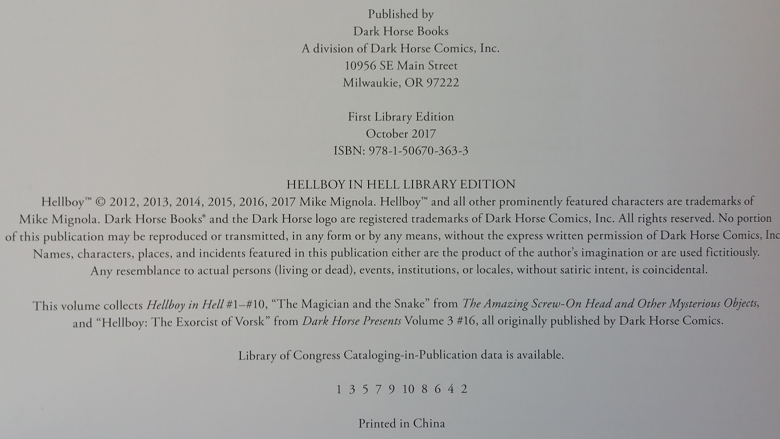 my absolute collection: Hellboy In Hell Library Edition (Volume 7)