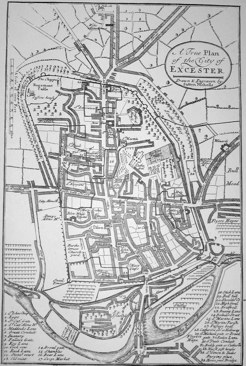 Exeter Working Papers in Book History: Exeter maps