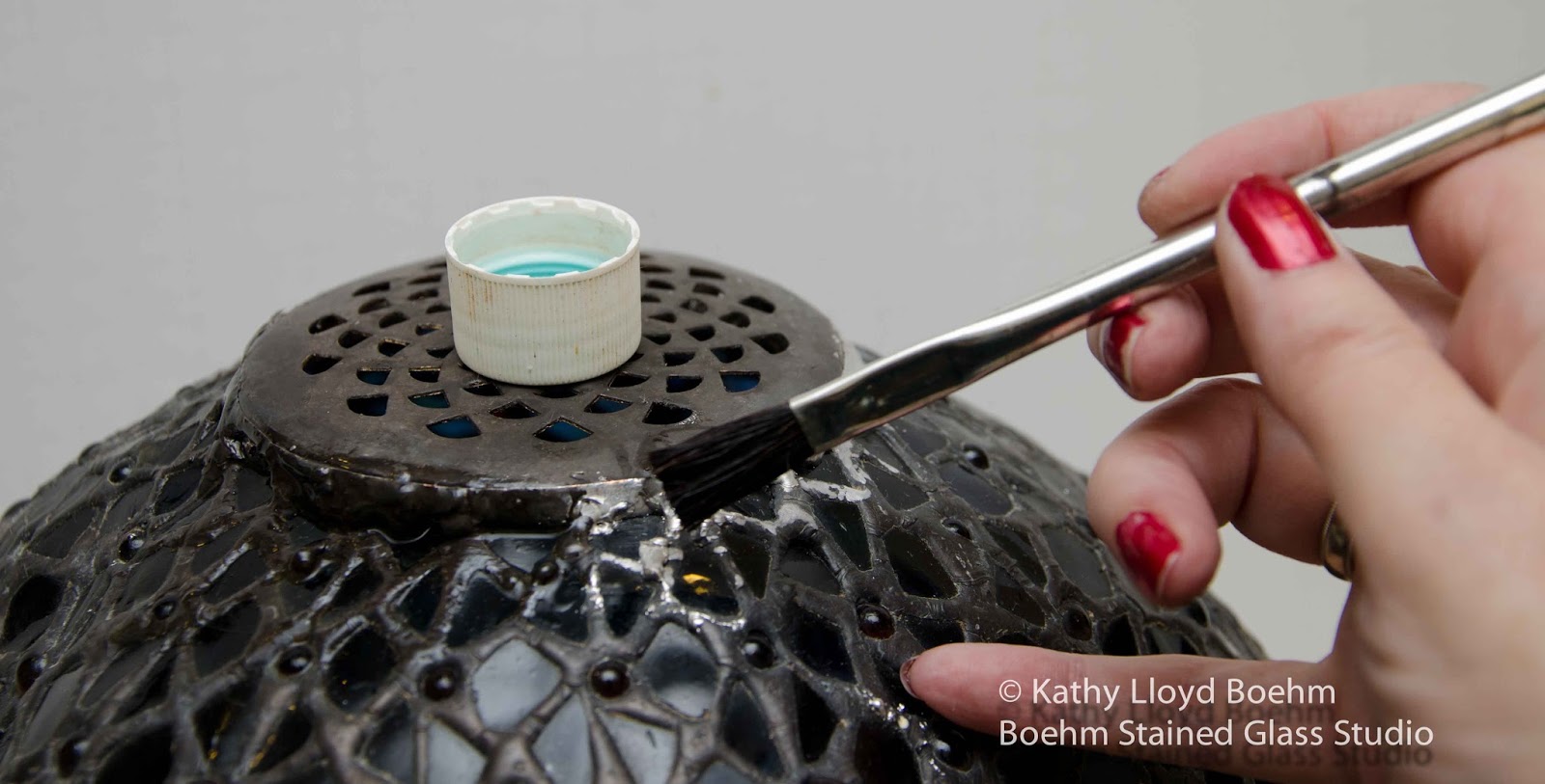 Boehm Stained Glass Blog: Stained Glass Lamp Cap Replacement
