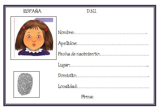 MOLINILLOS DE COLORES: NUESTRO DNI