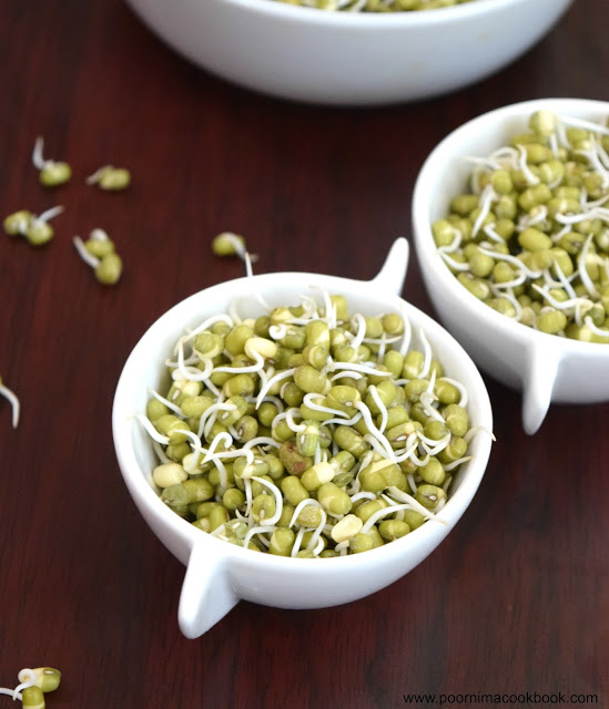 Poornima's Cook Book: How to Sprout Moong Beans ( Green Gram Sprouts ...