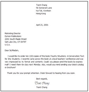 Welcome to My Blog: PARTS AND STYLES OF BUSINESS LETTERS