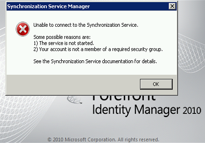 All About Sharepoint: Unable to connect to the Synchronization Service ...