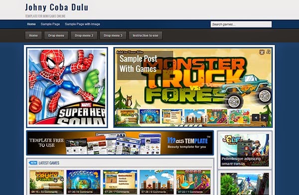 Descargar Blogger Plantilla de Juegos Flash Johny Coba Dulu ...