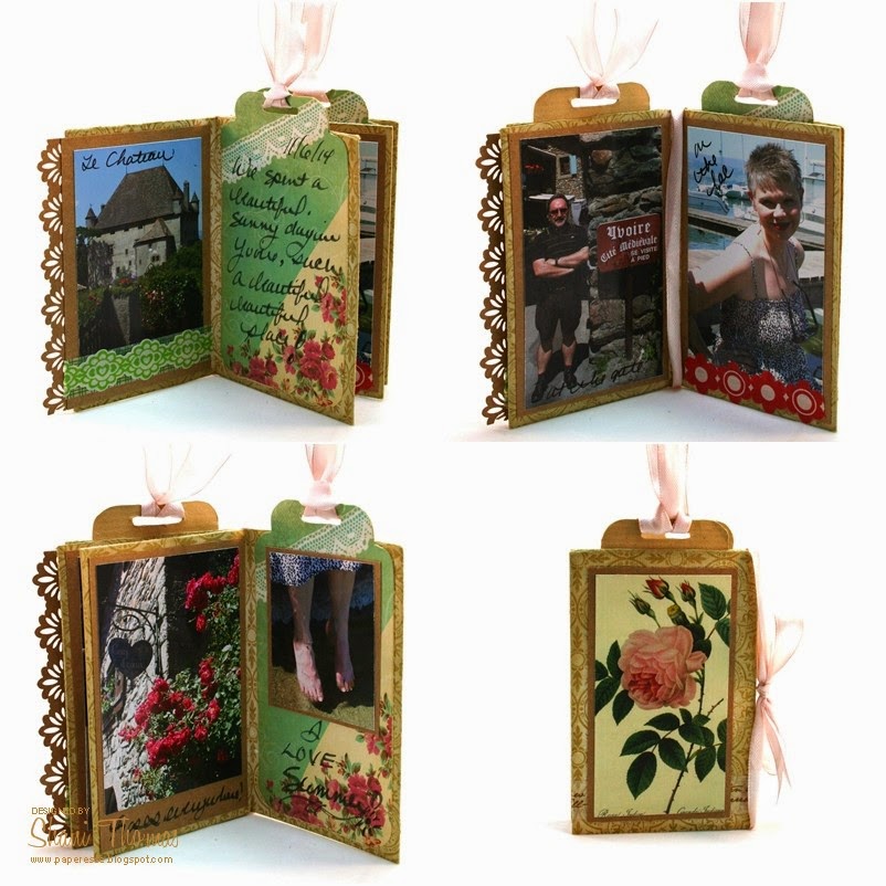 Quick, easy, one piece of paper folded mini-album, book or journal ...