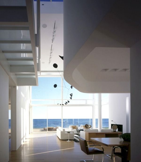 Modern White Beach House Interior Design in California - Simple House ...