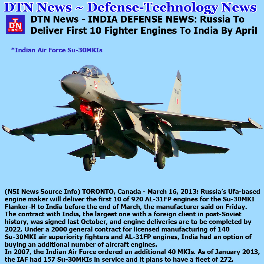 Asian Defense News: DTN News - INDIA DEFENSE NEWS: Russia To Deliver ...