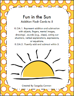 Classroom Freebies Too: Fun in the Sun Addition Flashcards