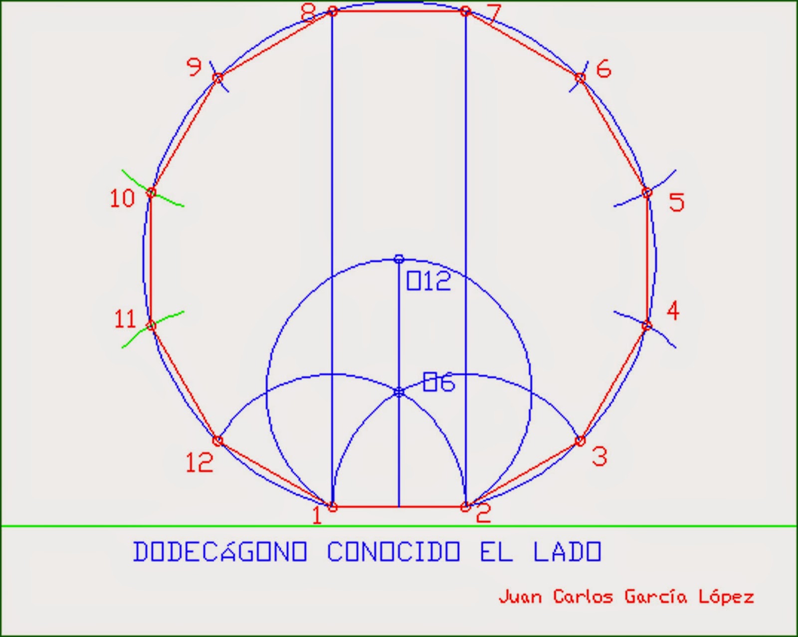 DIBUJA GARLO: Dodecágono conocido el lado